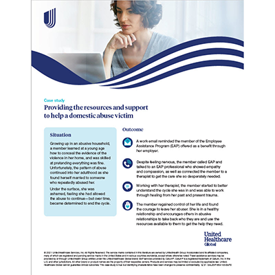 Providing the resources and support to help a domestic abuse victim